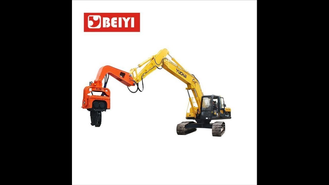 How to drive and pull Steel sheet pile? Use hydraulic pile driver and ...