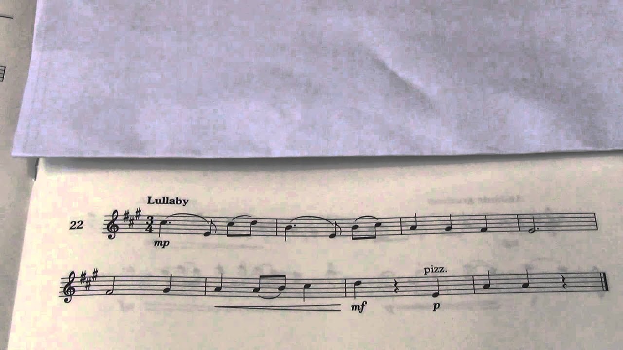 Violin Grade 3 Sight Reading No 22 Lullaby - YouTube