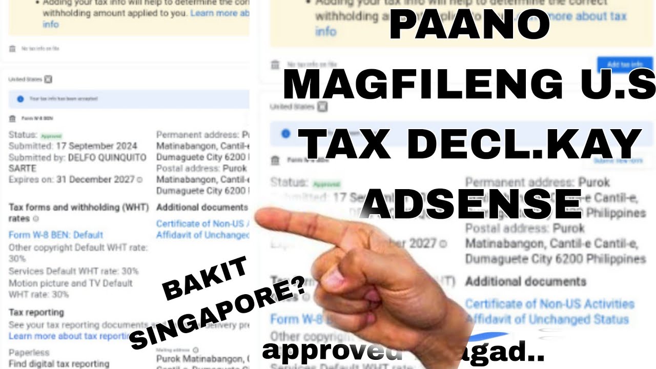 PAANO MAG SUBMIT NG U.S TAX DECLARATION FORM?Vlog#163#delsarttv#tutorial#arts#drawing - YouTube