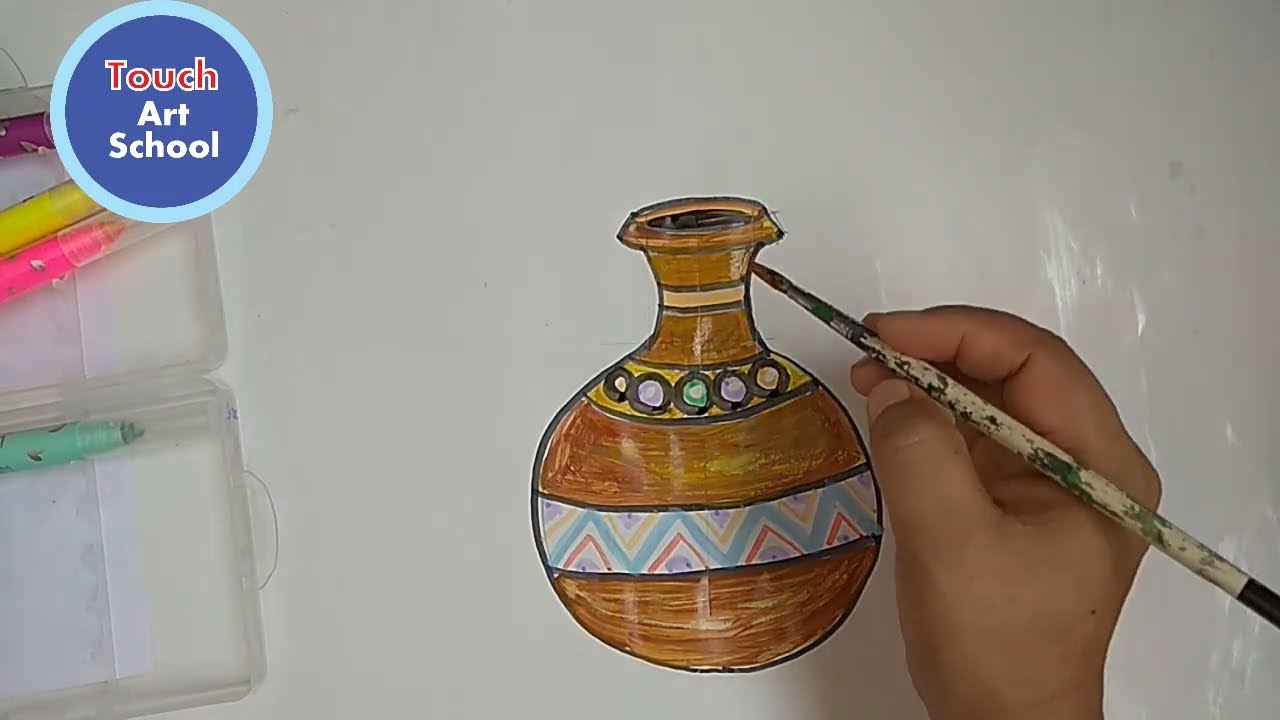 How to Draw a pitcher - YouTube