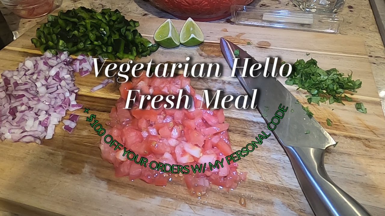 **HELLO FRESH - VEGETARIAN RECIPE** + $100 OFF YOUR ORDERS!! - YouTube