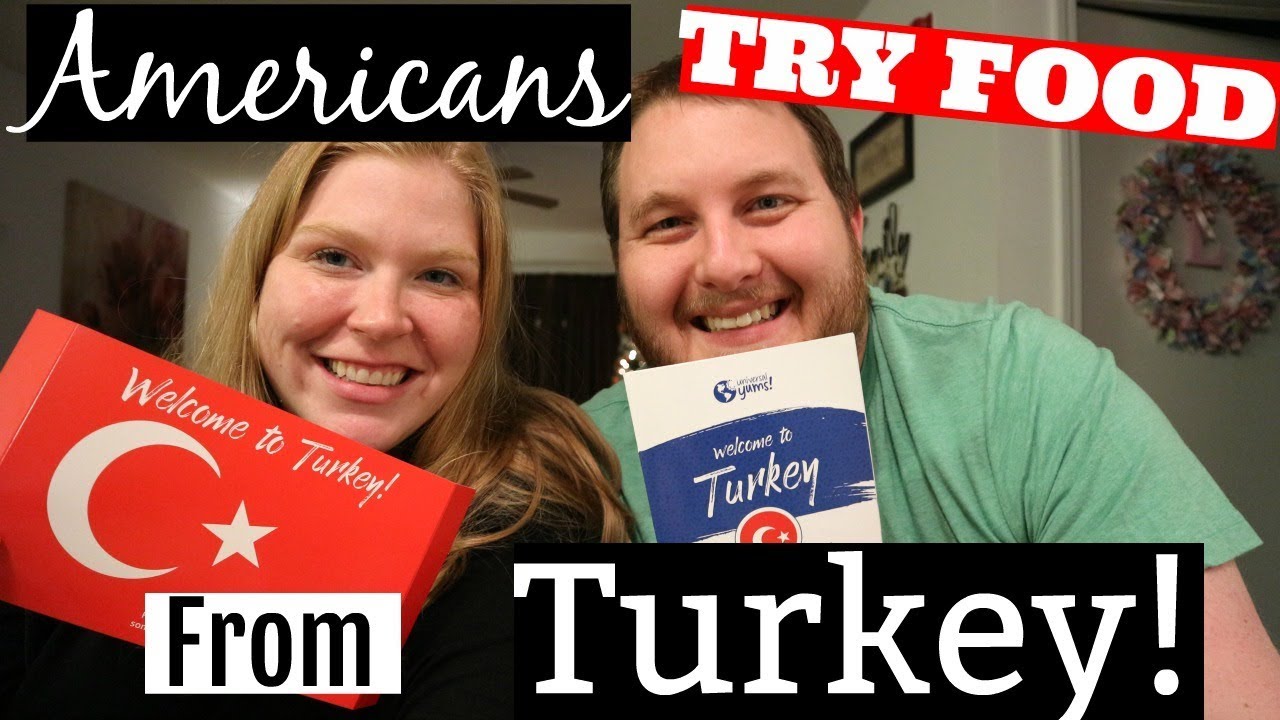 AMERICANS TRY FOOD FROM TURKEY! Universal Yums November Box! - YouTube