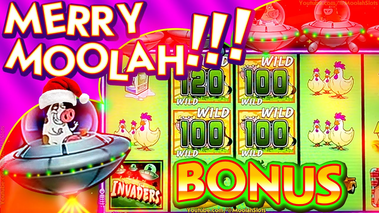 MOOLAH BONUS!!!! MOOOOO Invaders Attack From the Planet Moolah CASINO ...