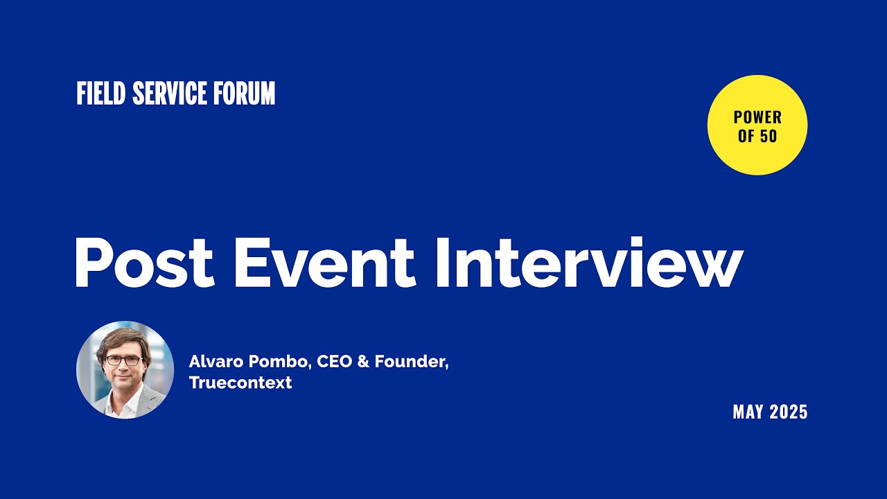 Post event interview with Alvaro Pombo, Truecontext - YouTube