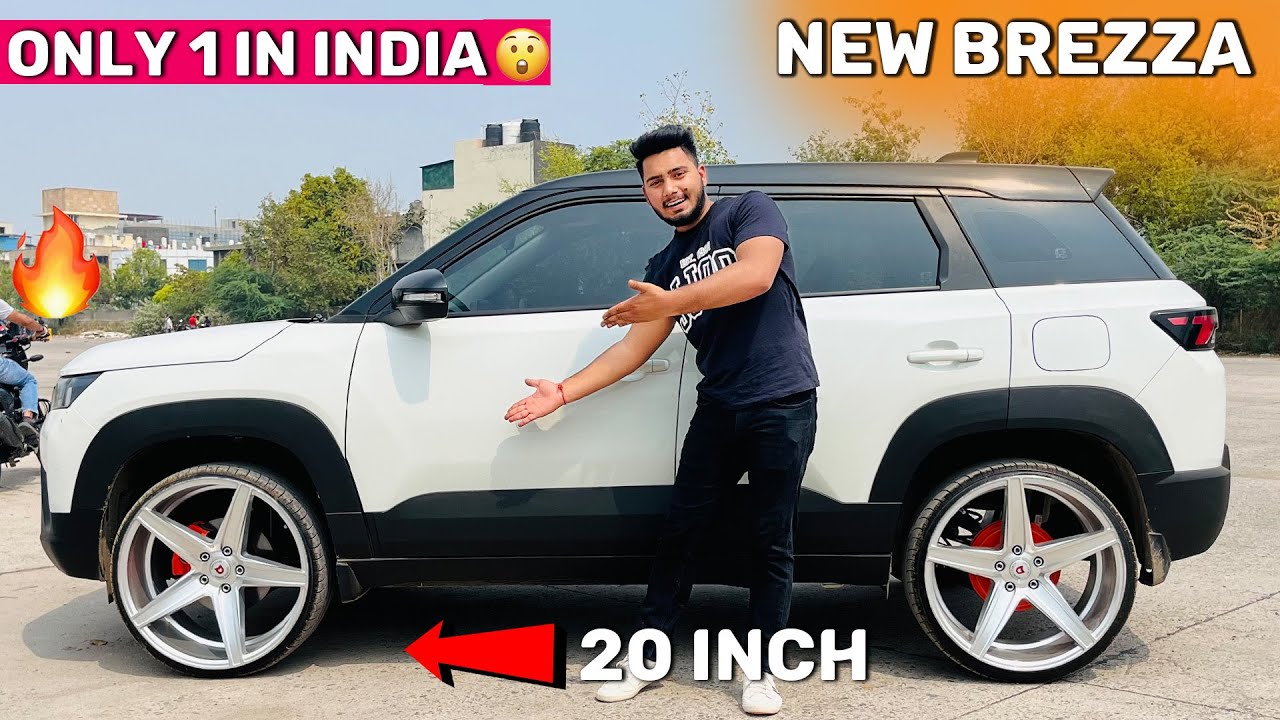 😱🔥एसी New Brezza नही देखी होगी 😱20 inch इतने बड़े Alloy Wheels 1.5 लाख ...