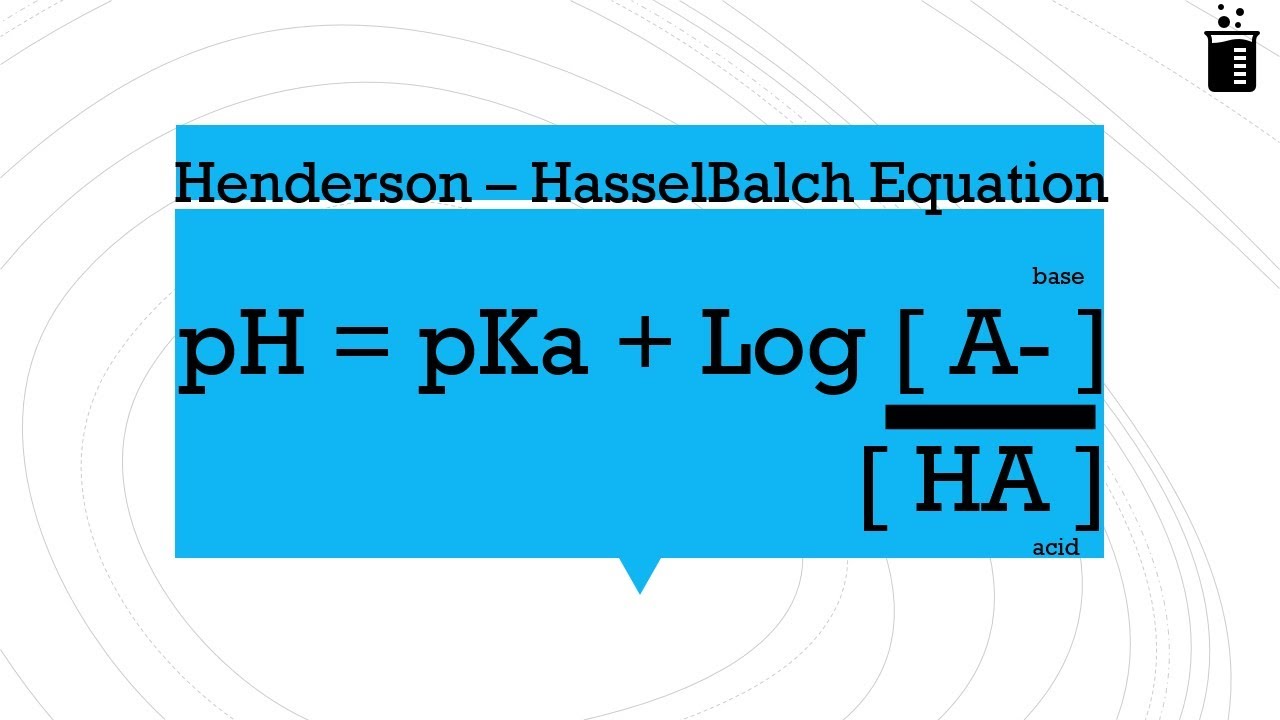 Henderson - Hasselbalch Equation: Buffers, Acids, and Bases - YouTube