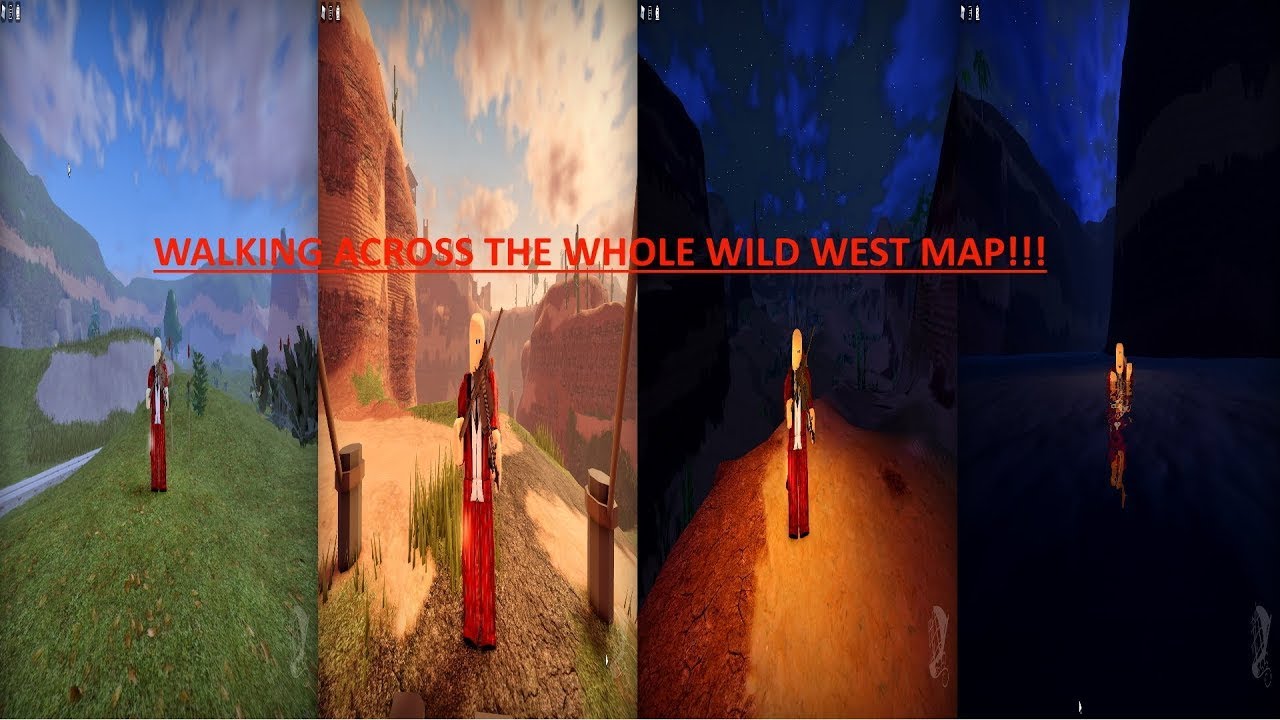 walking across the whole wild west map (roblox) - YouTube