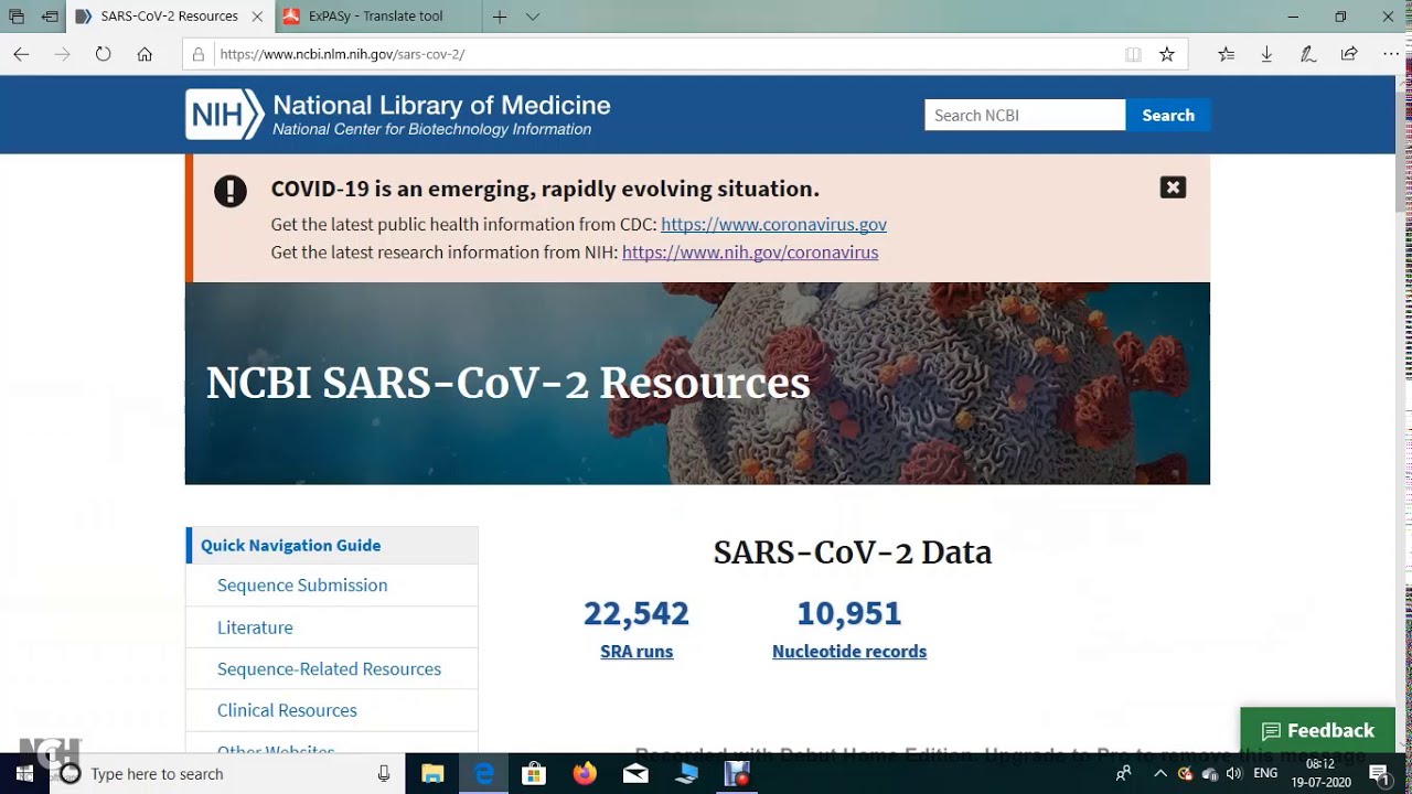 RETRIEVAL OF GENE SEQUENCE FROM NCBI DATABASE | CORONA VIRUS - YouTube