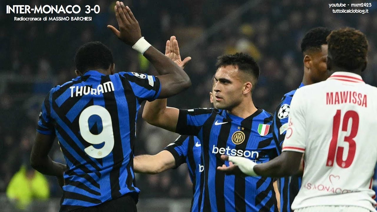 INTER-MONACO 3-0 - Radiocronaca di Massimo Barchiesi (29/1/2025) Rai Radio 1 - YouTube