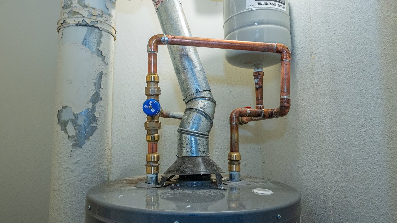 Installing a Mixing Valve and Expansion Tank on a Water Heater - YouTube