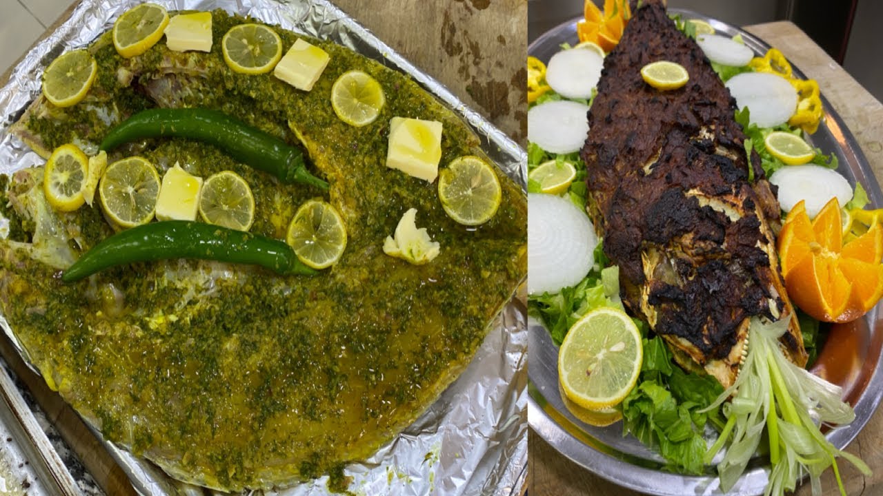 Arabic baked fish | Kuwaiti stuffed baked fish with dates | By Chef ...