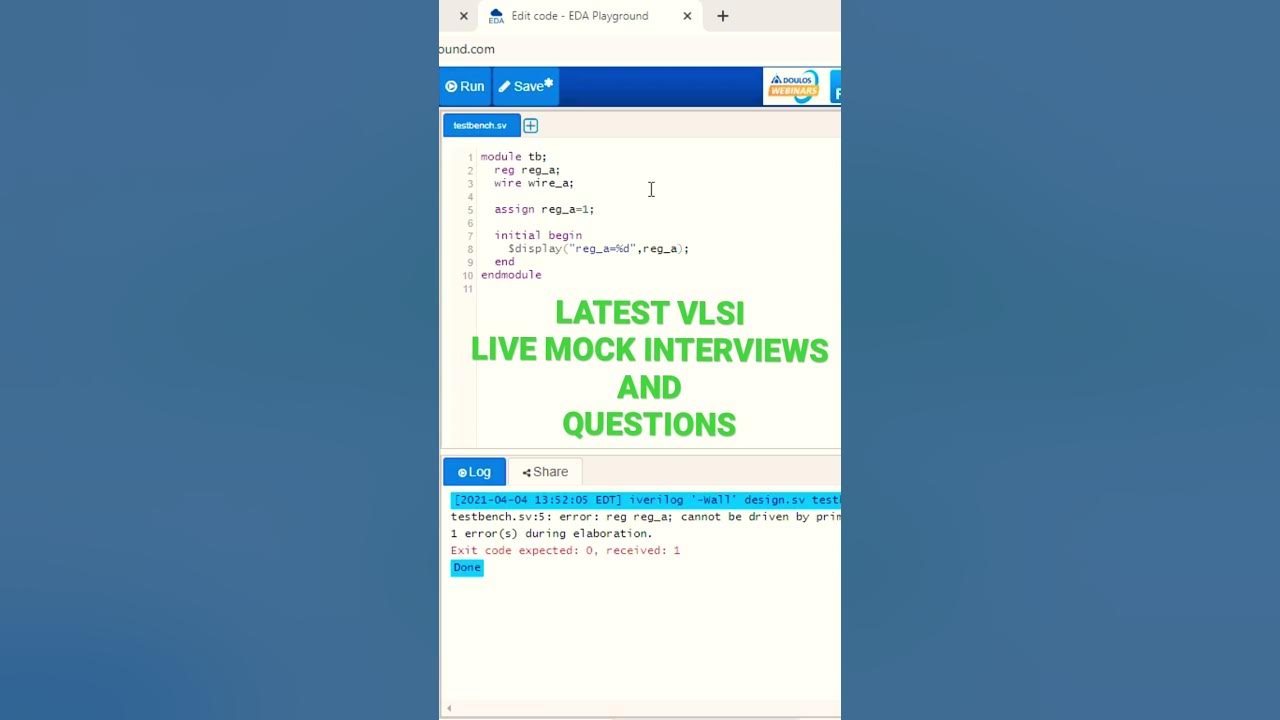Latest Vlsi Interview Questions Verilog Systemverilog Uvm Cmos Youtube