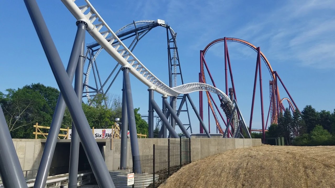 Maxx Force Off ride after first ride Six Flags Great America 7/3/19 ...