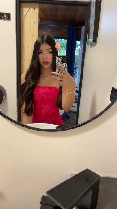 Mirror Selfie in a Pink Dress#mirrorselfie #pinkdress #straplessdress #fashion - YouTube