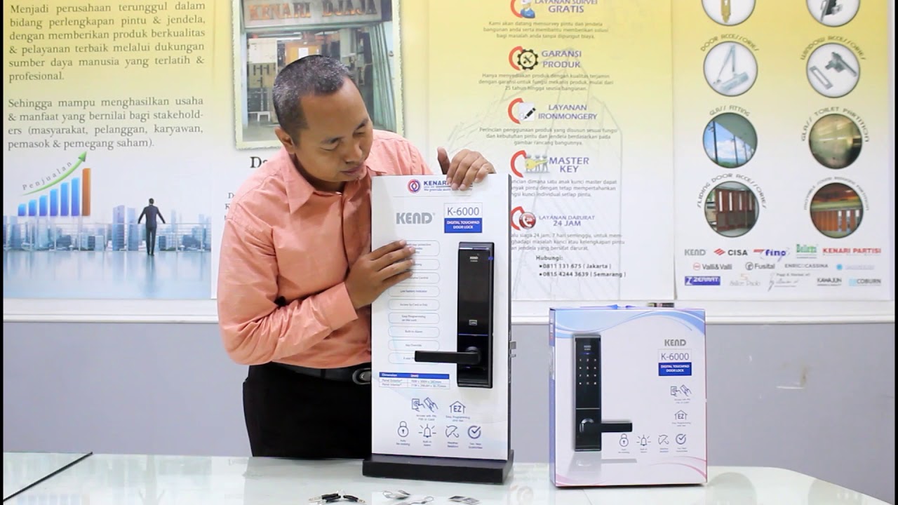 Unboxing Digital Door Lock KEND K 6000 | Kenari Djaja - YouTube