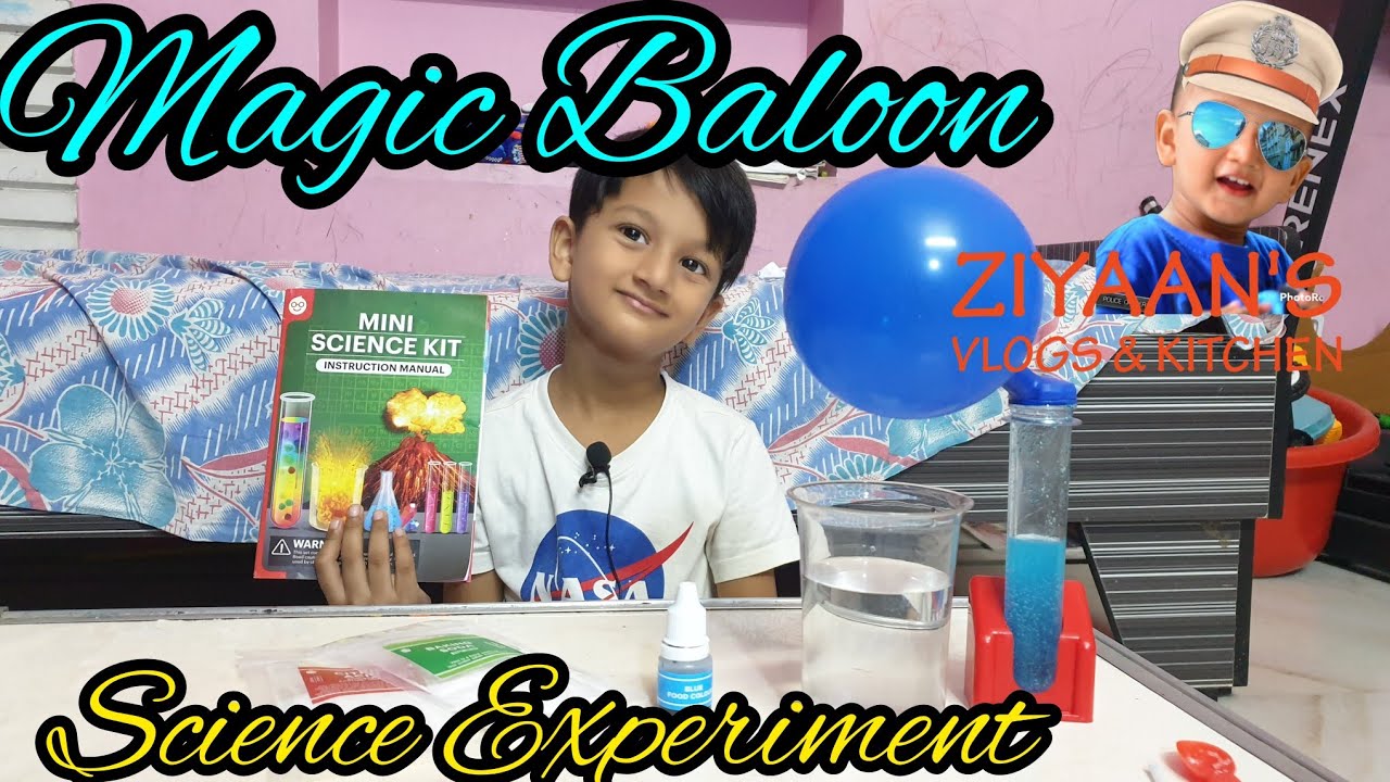 Magic Ballon #science #experiment #study #funtime #chemistry #ziyaan ...
