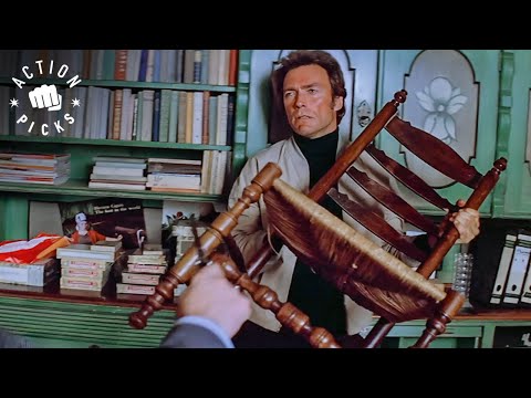 Fighting Off The Assassins (Clint Eastwood) | The Eiger Sanction