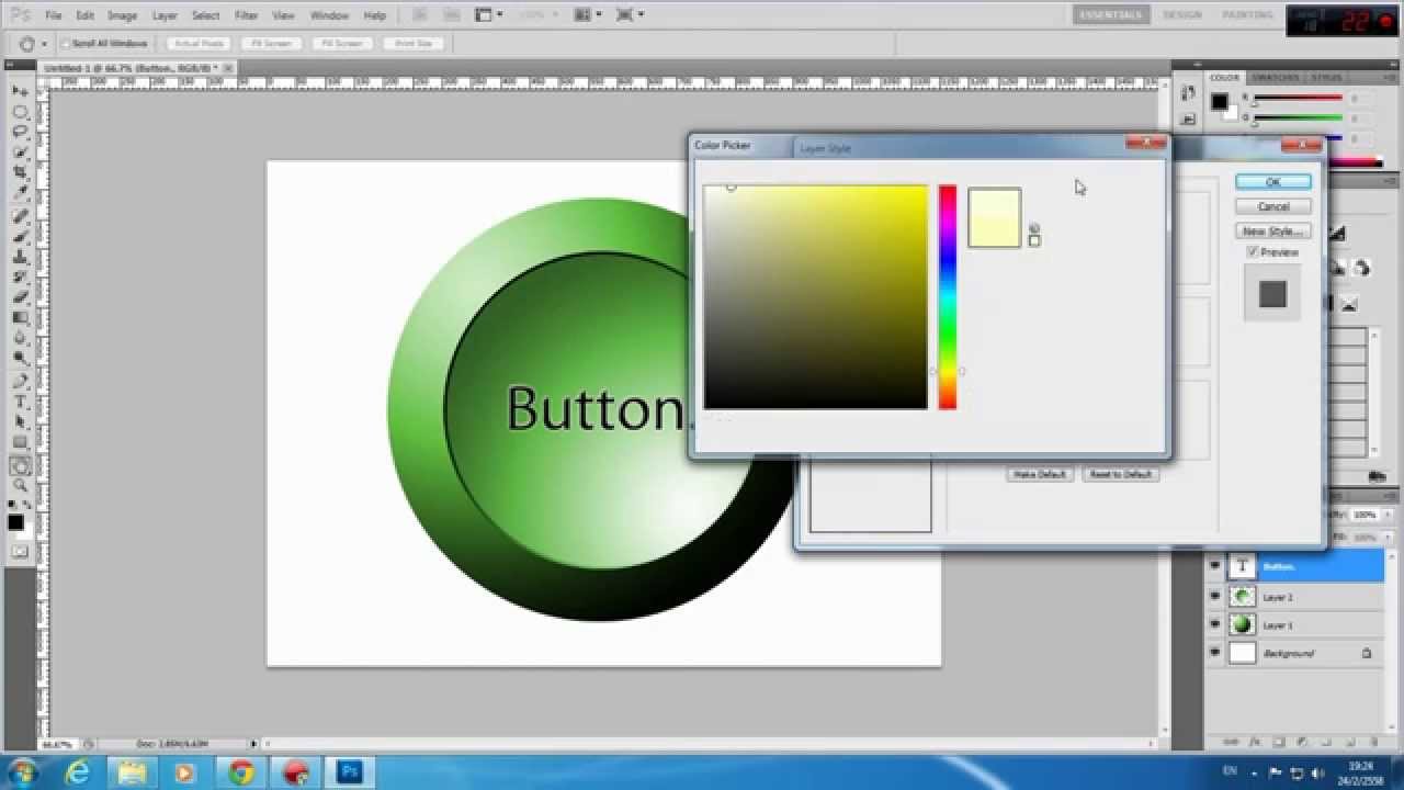 Action Photoshop button - YouTube