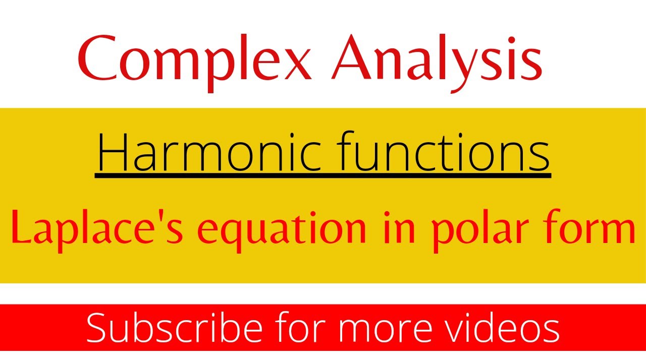 Some Problems on harmonic functions | Laplace's equation in Polar form - YouTube