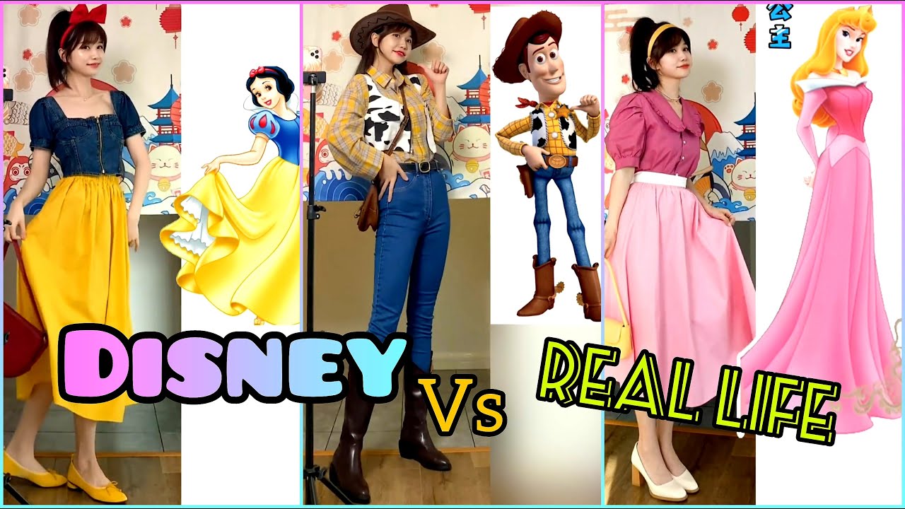 Disney vs Real Life #fashion challenge - YouTube