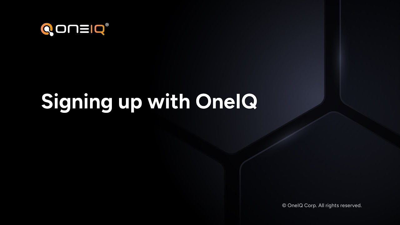 Signing up with OneIQ - YouTube