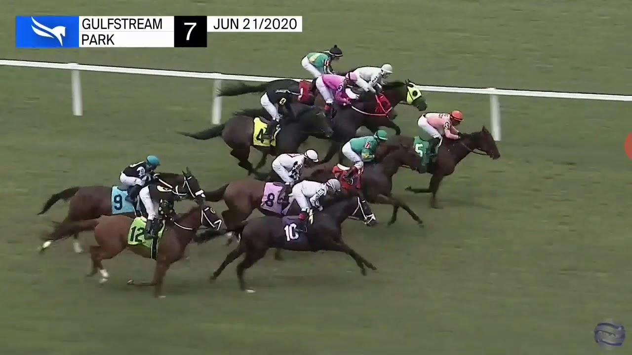 Another broken rein at #GulfstreamPark, this time Worth Avenue(3) with ...