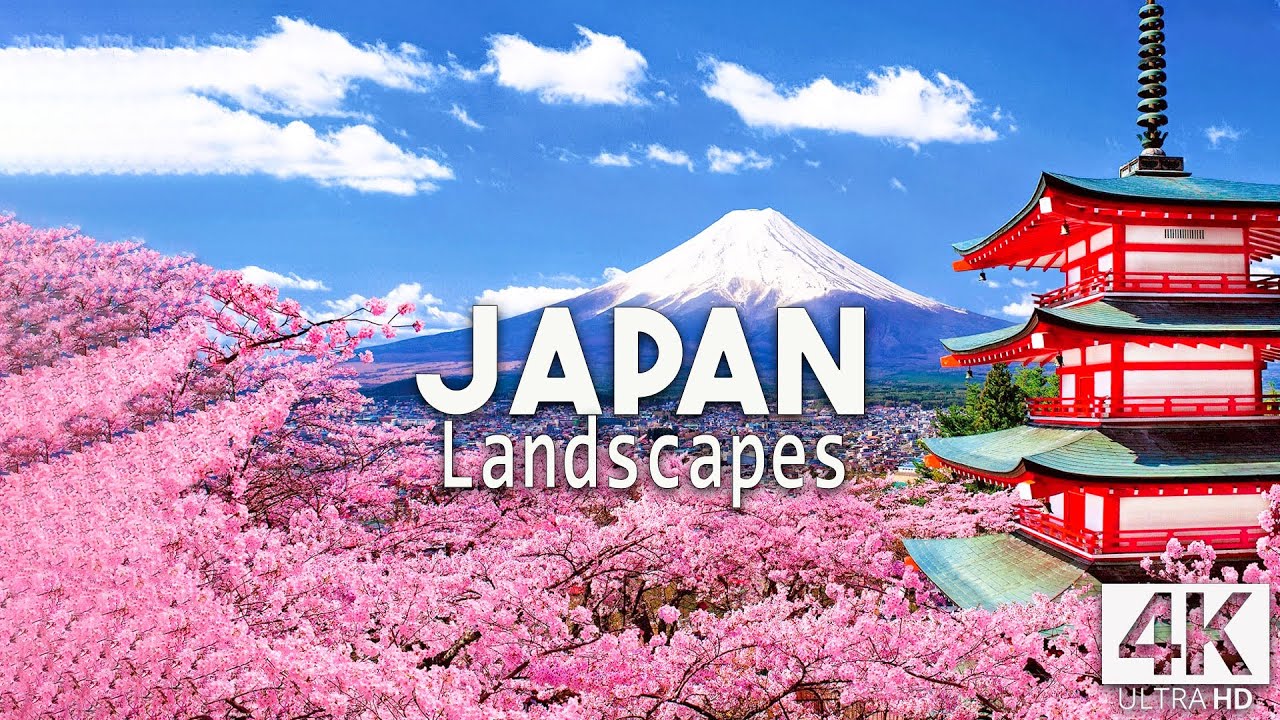 Flying over Japan ( 4k uhd) - Relaxing Music Along With Beautiful ...