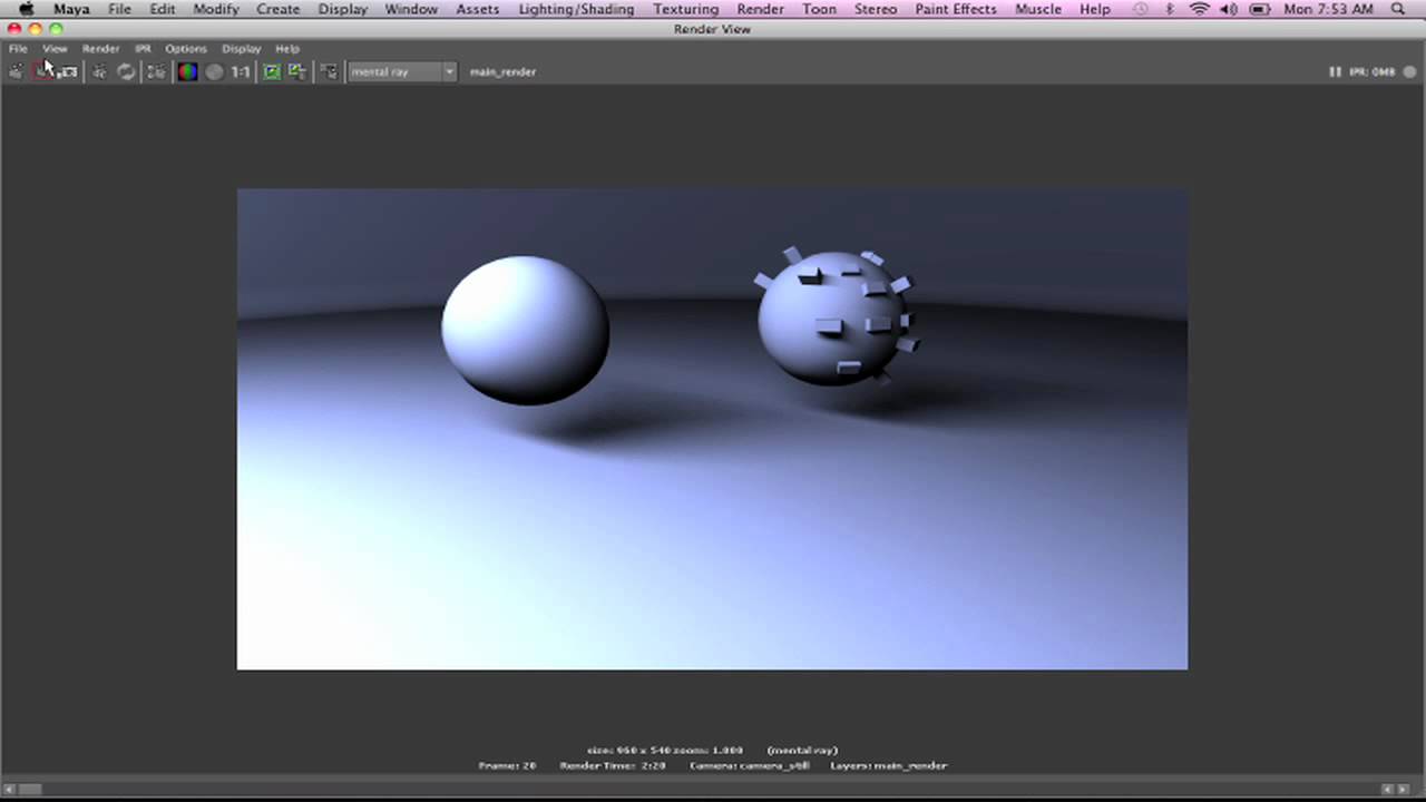 Maya - Lighting in Mental Ray - Area Lights - 02 - YouTube