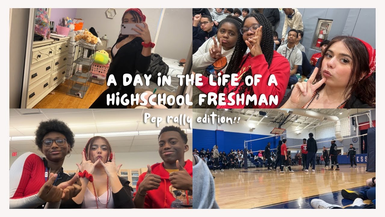 day in the life of a high school FRESHMAN | pep rally edition! - YouTube