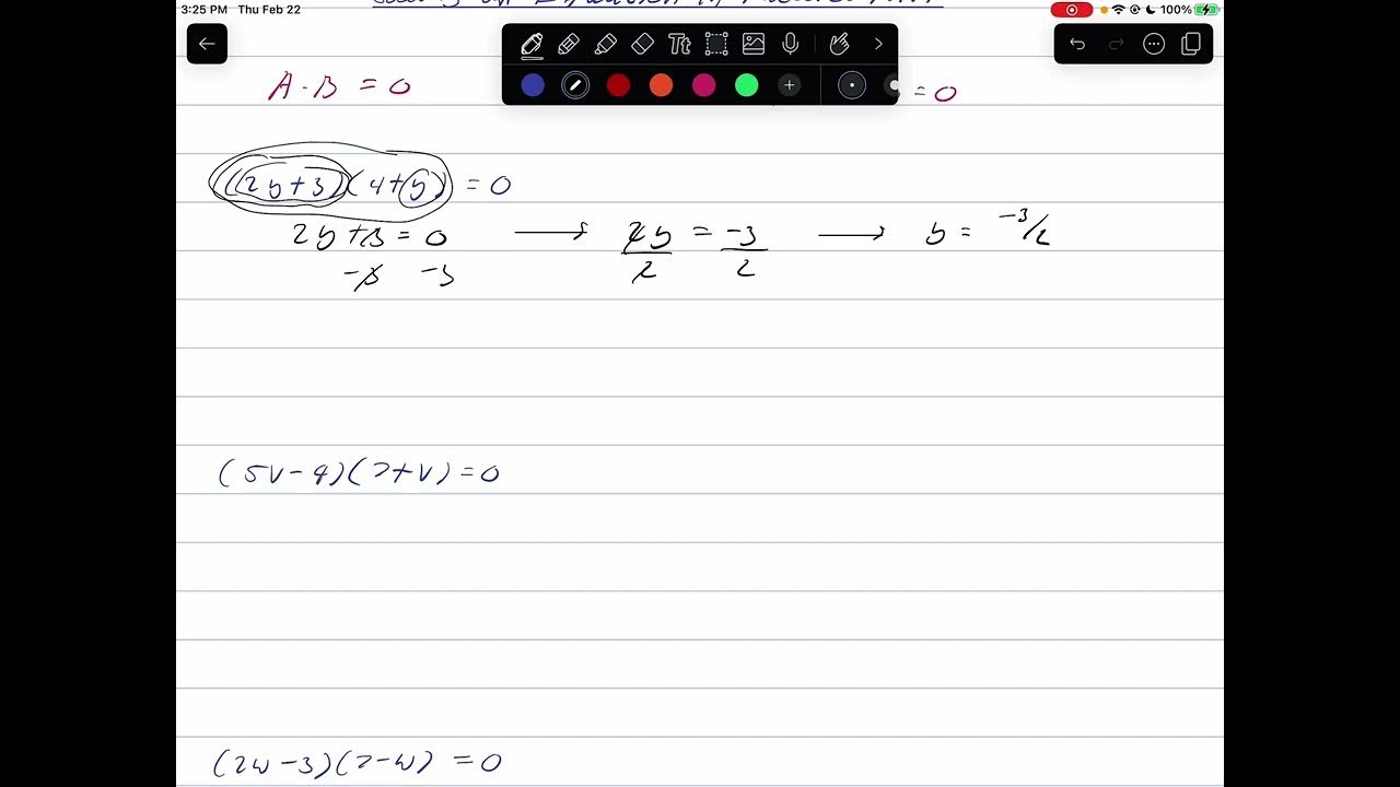 Solving an Equation in Factored Form - YouTube
