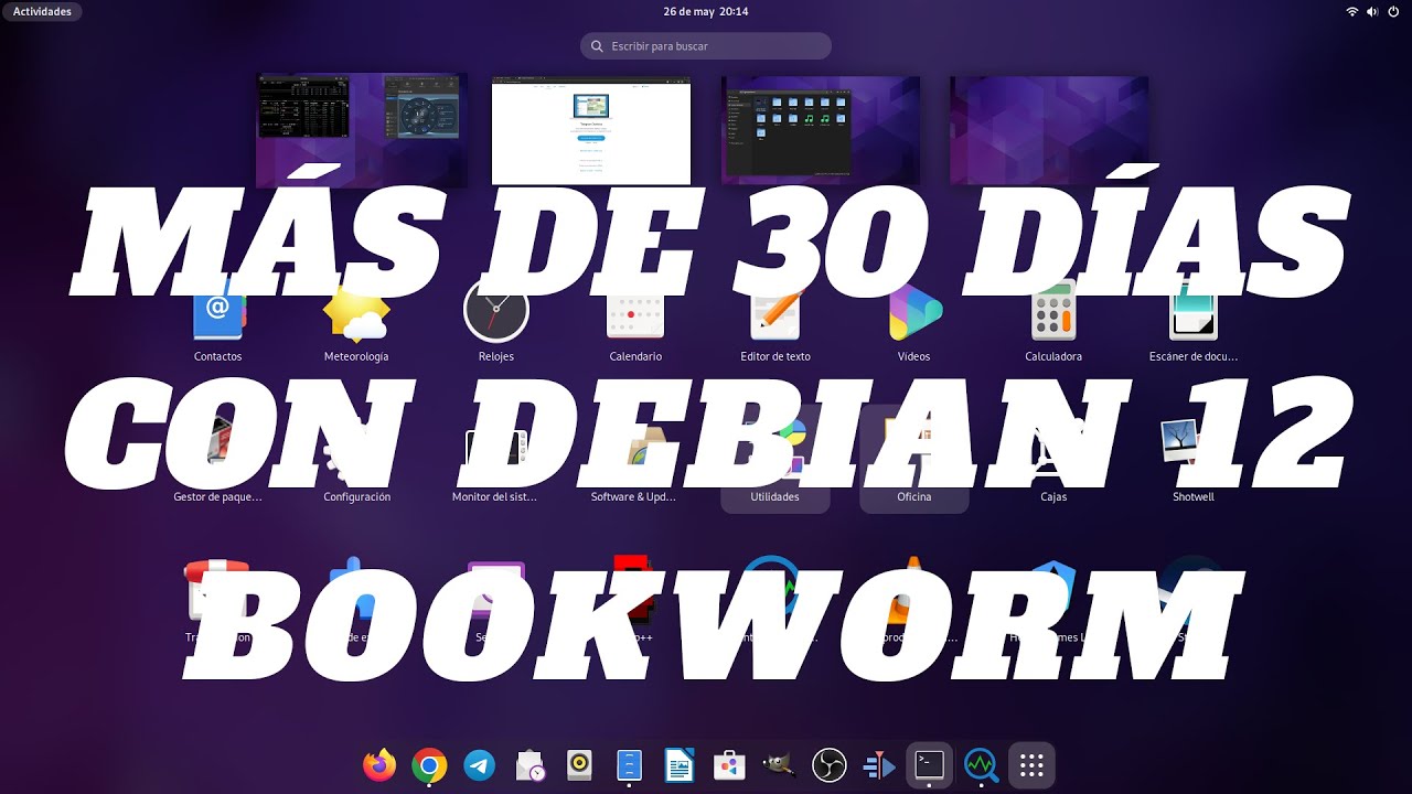 Más de 30 días con Debian 12 Bookworm - YouTube