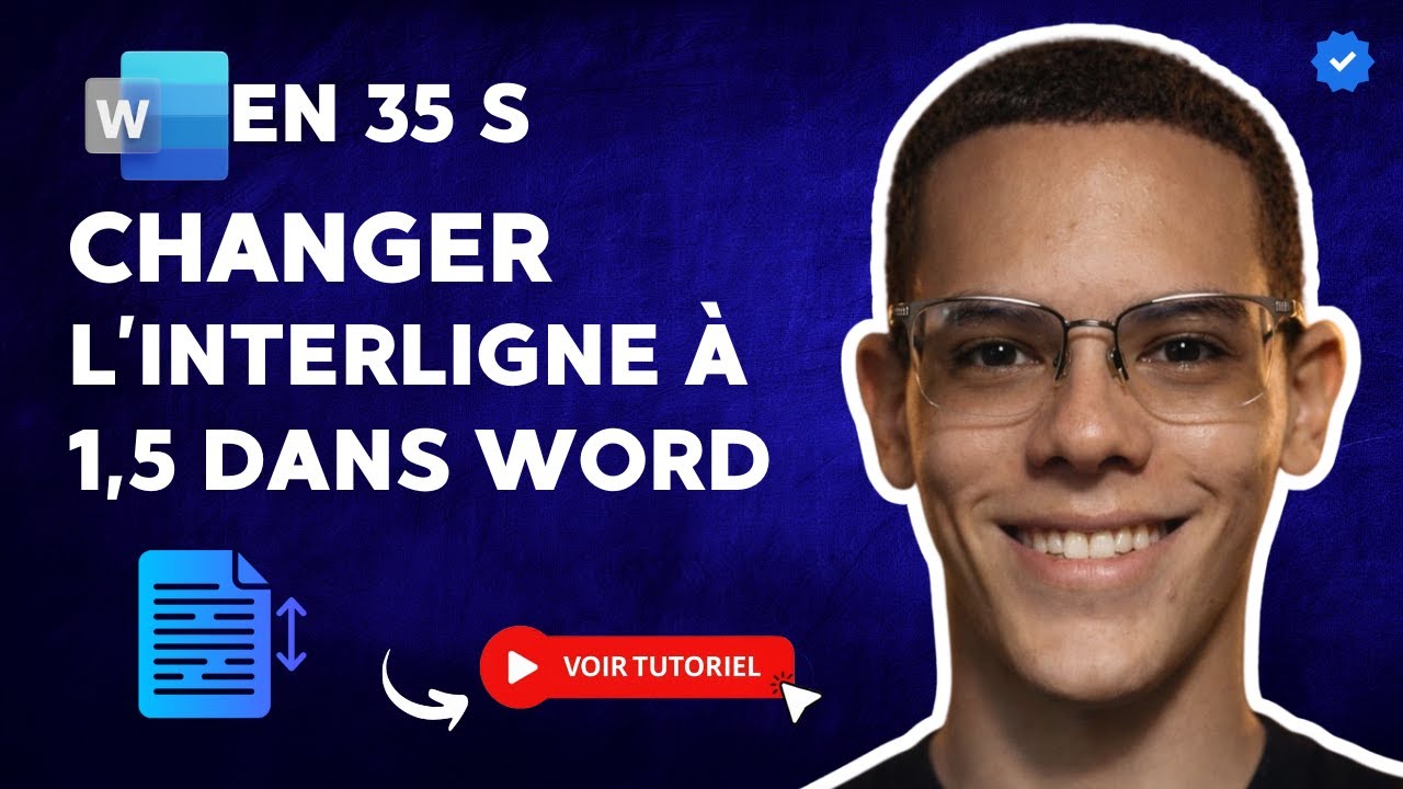 Comment Changer l'INTERLIGNE dans WORD à 1.5 en 35 S - YouTube