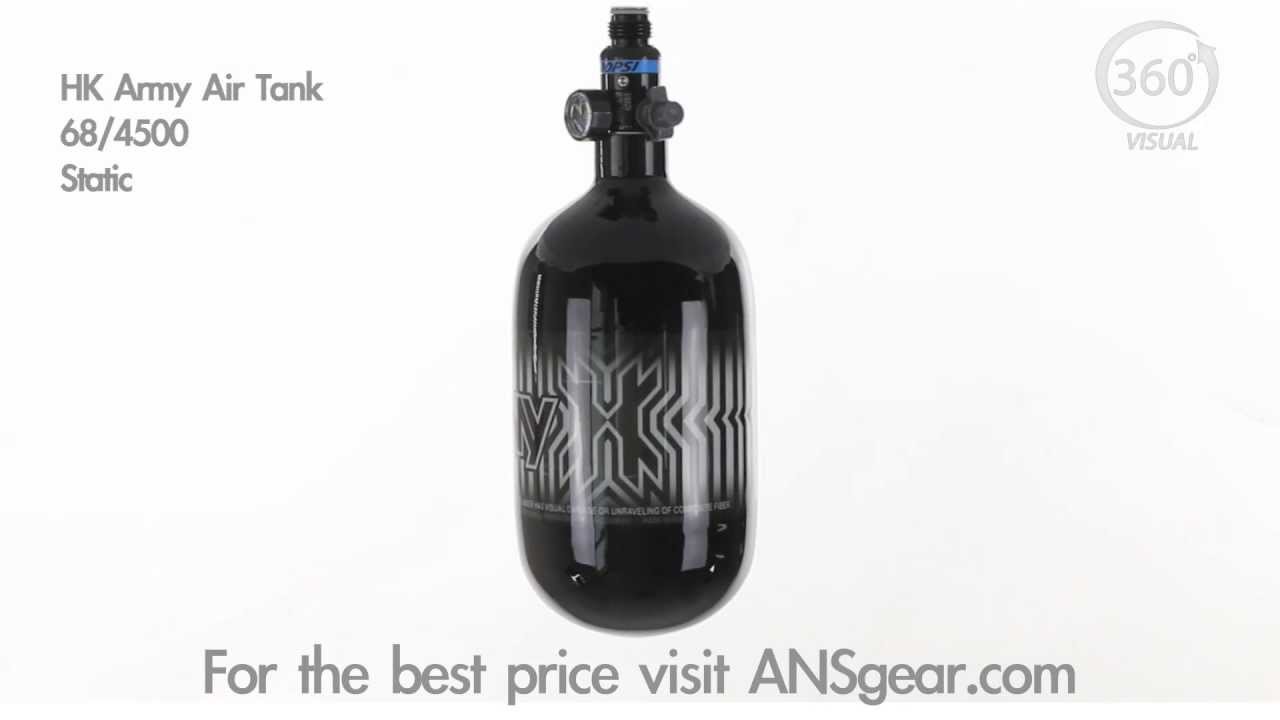 HK Army Paintball Air Tank - 68/4500 - Static - Visual 360 - YouTube