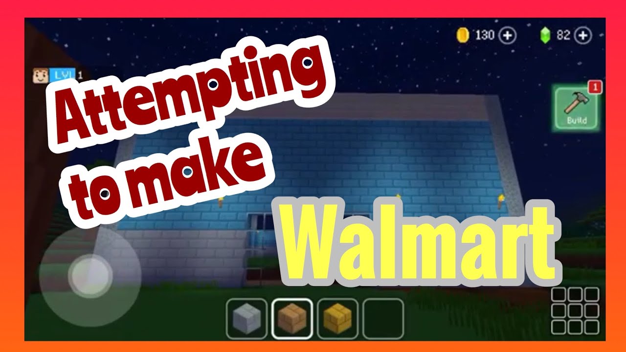 Pt. 1 of attempting to make Walmart in blocks craft😀(must watch) - YouTube