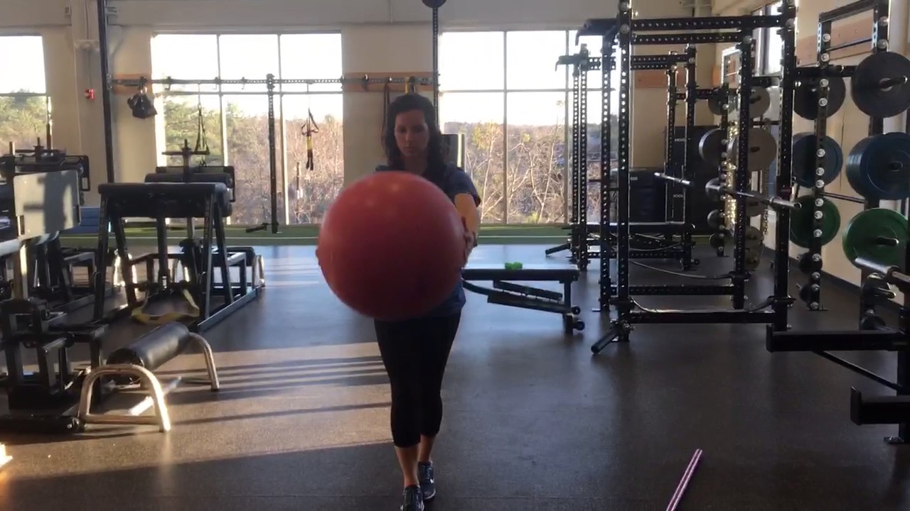 Tandem Stability Ball Chop - YouTube