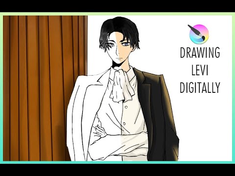 Drawing Levi Ackerman as a Victorian Era Commoner Timelapse (Speed ...