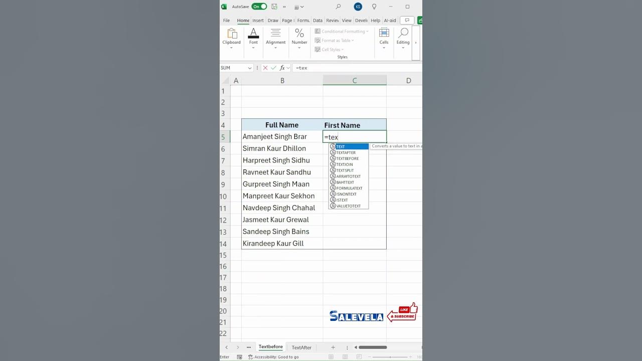 How to add Text Before Excel functions 💡 | Combine Words & Formulas Easily! - YouTube