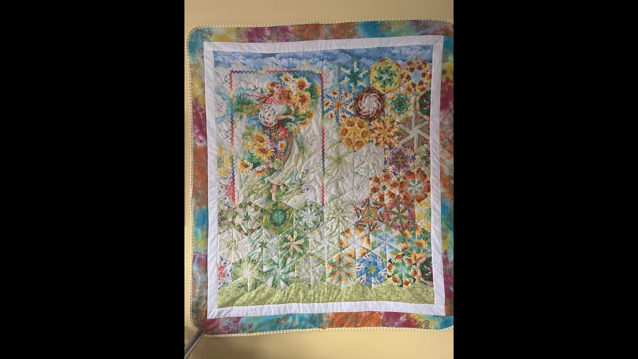 IT'S FINISHED!! My ONE BLOCK WONDER/KALEIDOSCOPE QUILT - YouTube