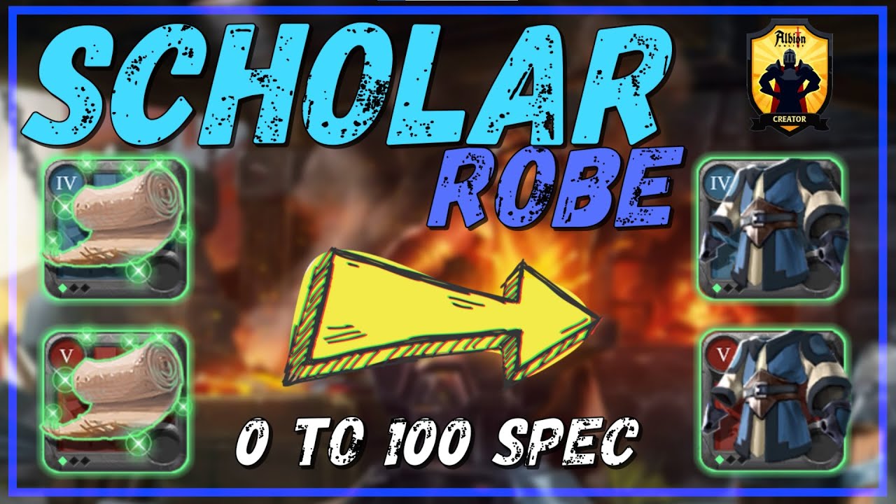 Crafting Scholar Robe Giveaway 0 To 100 SPEC Albion Online - YouTube