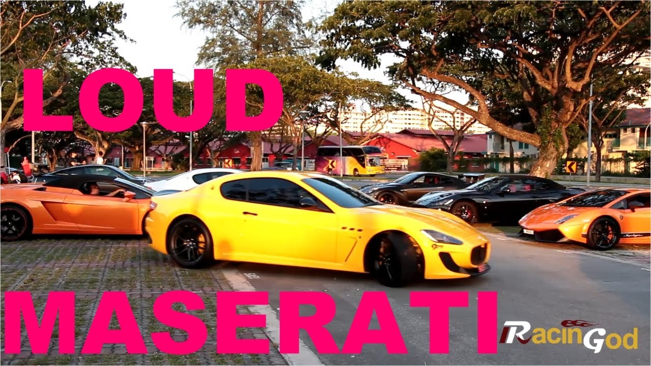 LOUD Maserati Exhaust ! Maserati Convoy Leaving An - YouTube