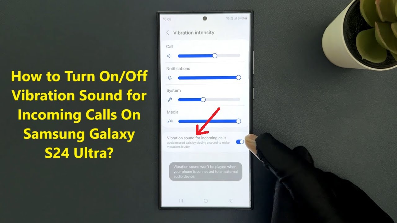 How to Turn On/Off Vibration Sound for Incoming Calls On Samsung Galaxy ...