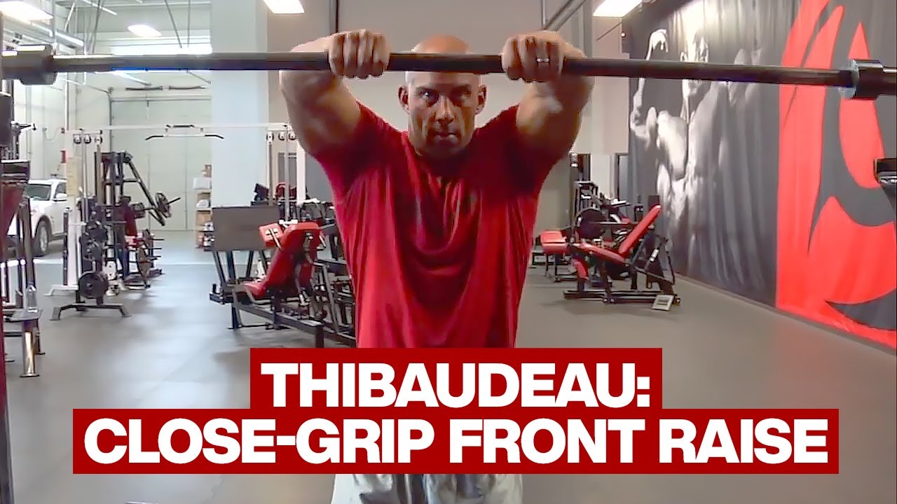 Narrow-Grip Barbell Front Raise - YouTube
