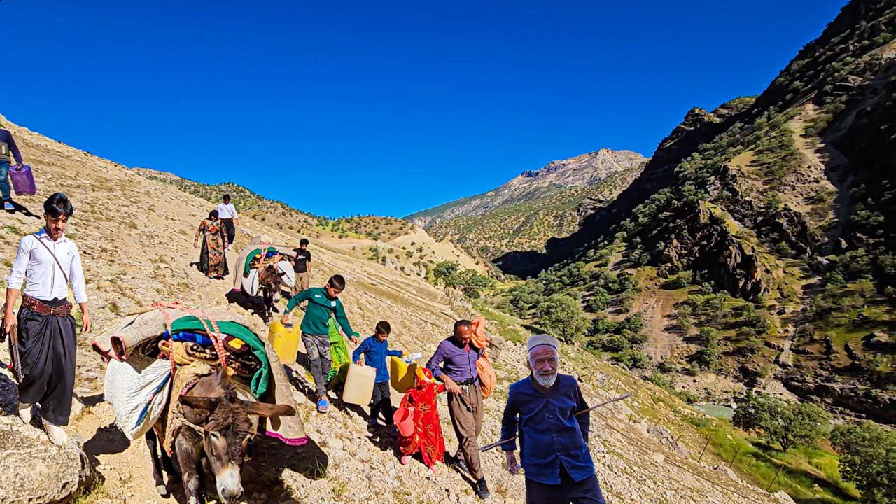 Migration of the Nomadic family to the Cave (Iran 2023) - YouTube
