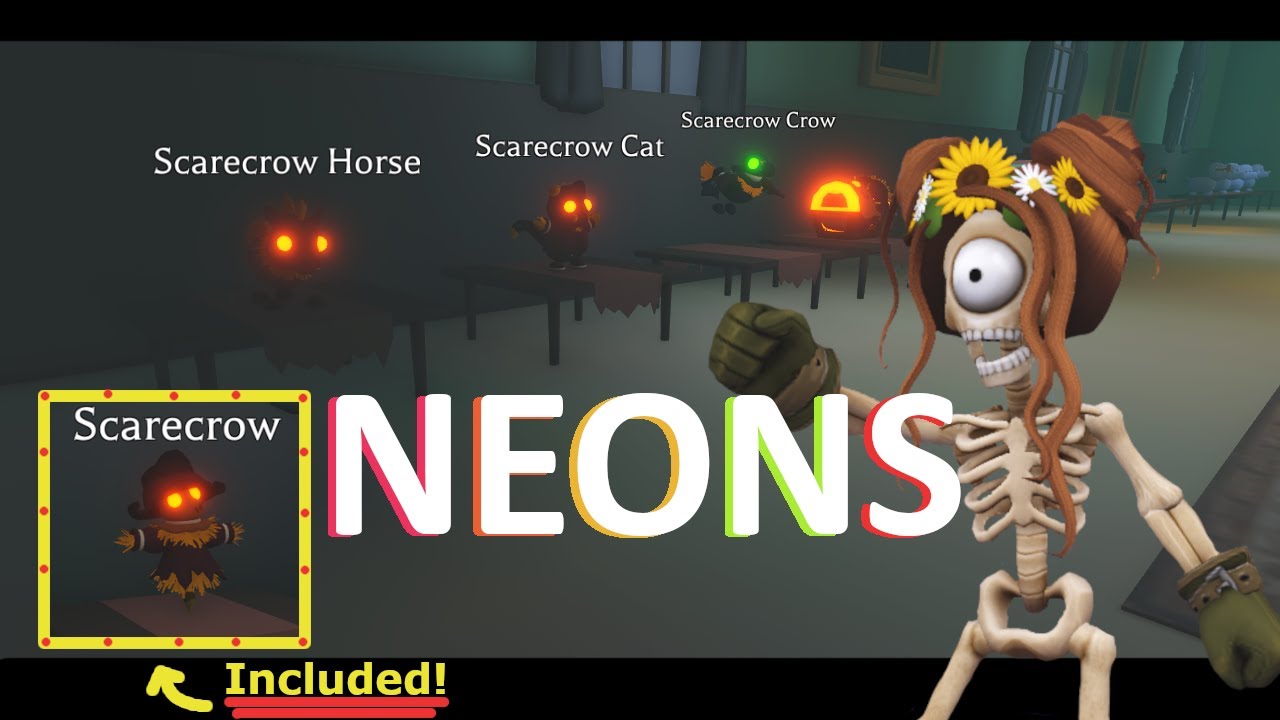 ALL SCARECROW PETS NEON! Tricks Included🌾🎃Halloween Update - Adopt Me ...