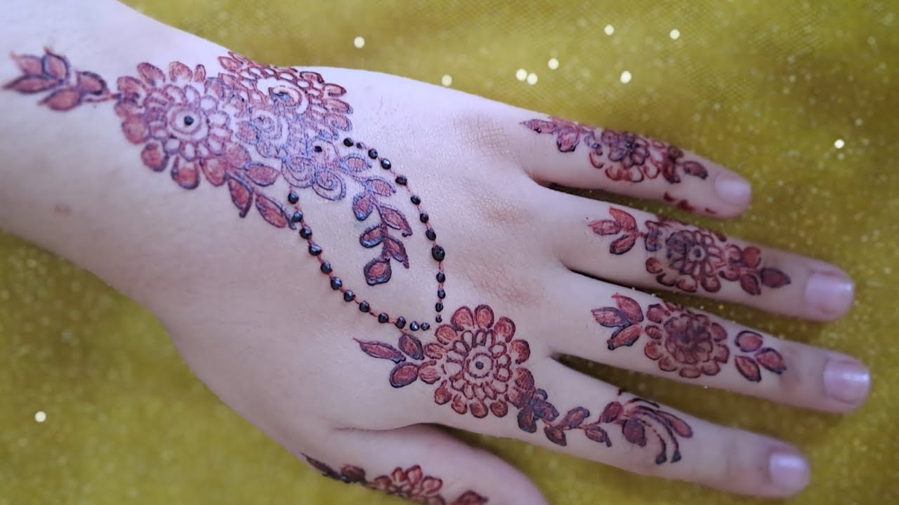 simple Beautiful henna tutorial ️ - YouTube
