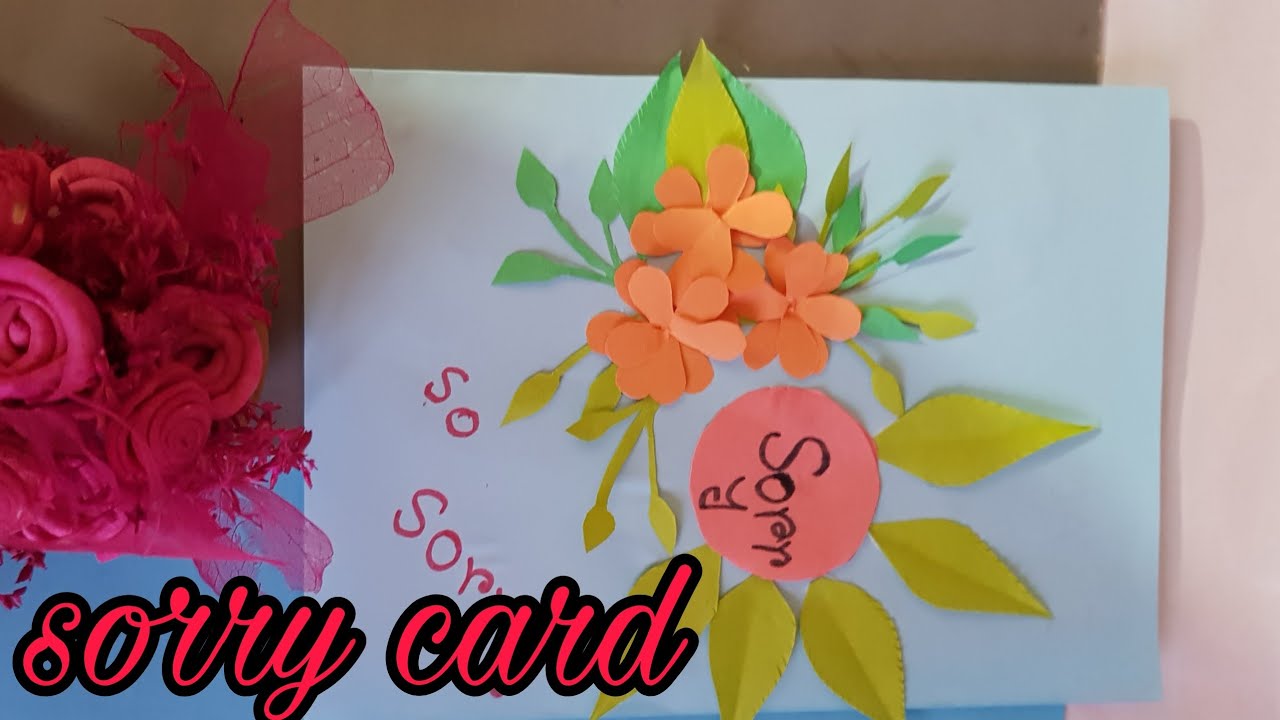 How to make easy beautiful sorry card#DIY paper sorry card - YouTube