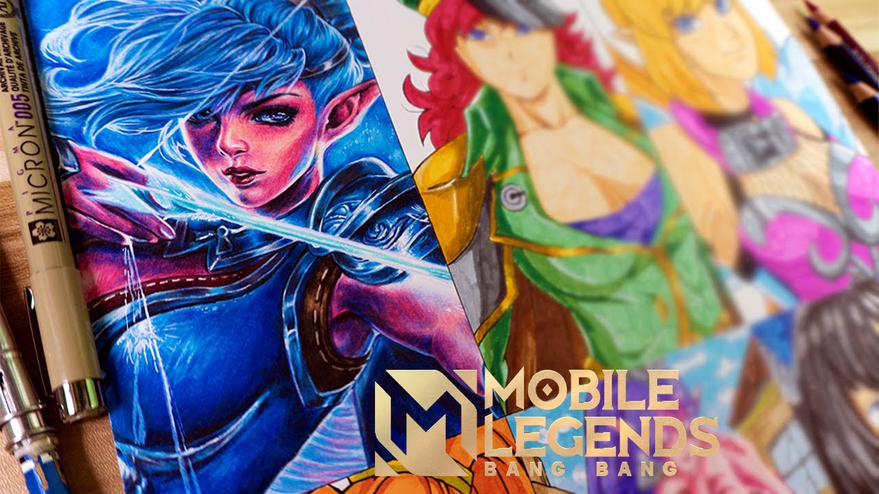 Drawing Miya Skin in Different Styles | Mobile Legends - YouTube