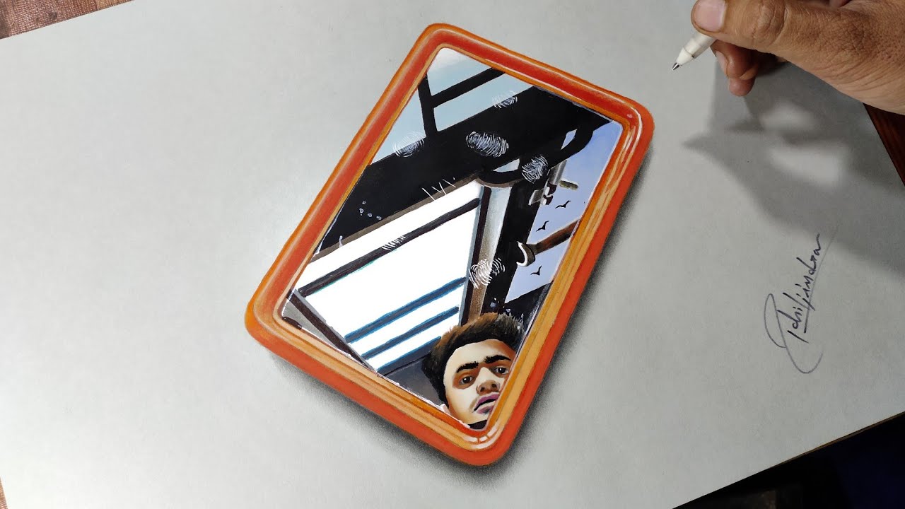 3D-Art hyper-realistic Mirror Drawing - YouTube