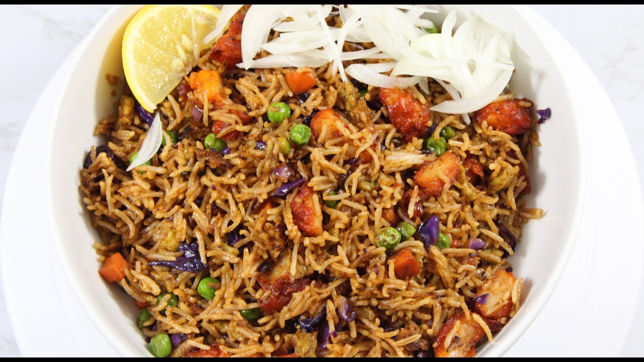 Shrimp Fried Rice Indian Street Food style - YouTube