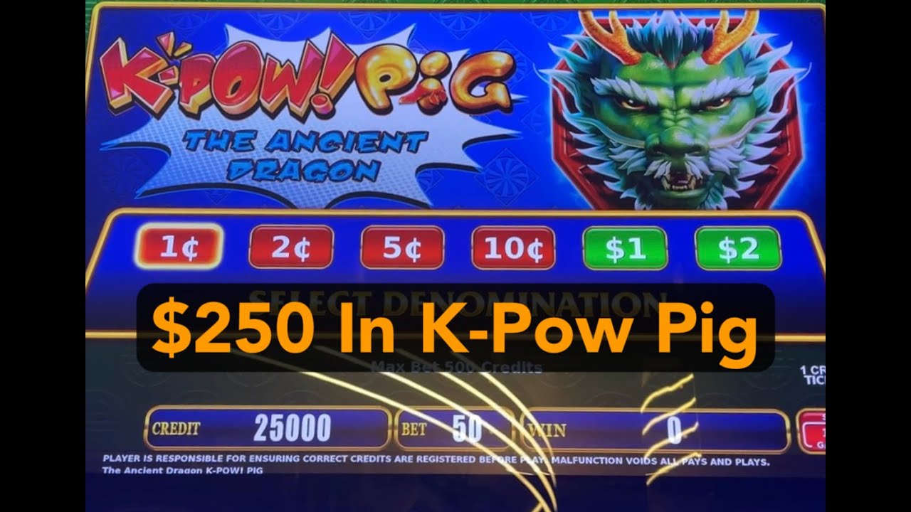 $250 Challenge: K-Pow Pig Slot Feature! - YouTube